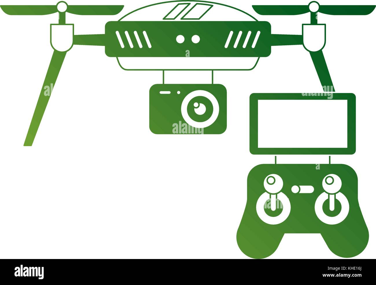 drone with remote control device technologies design Stock Vector Image ...