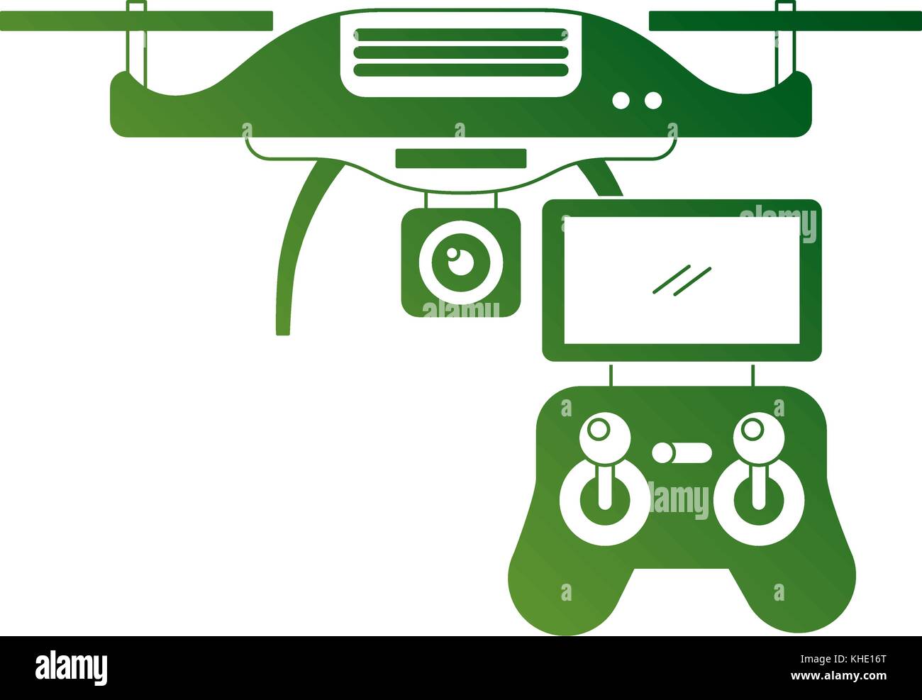drone with remote control device technologies design Stock Vector Image ...