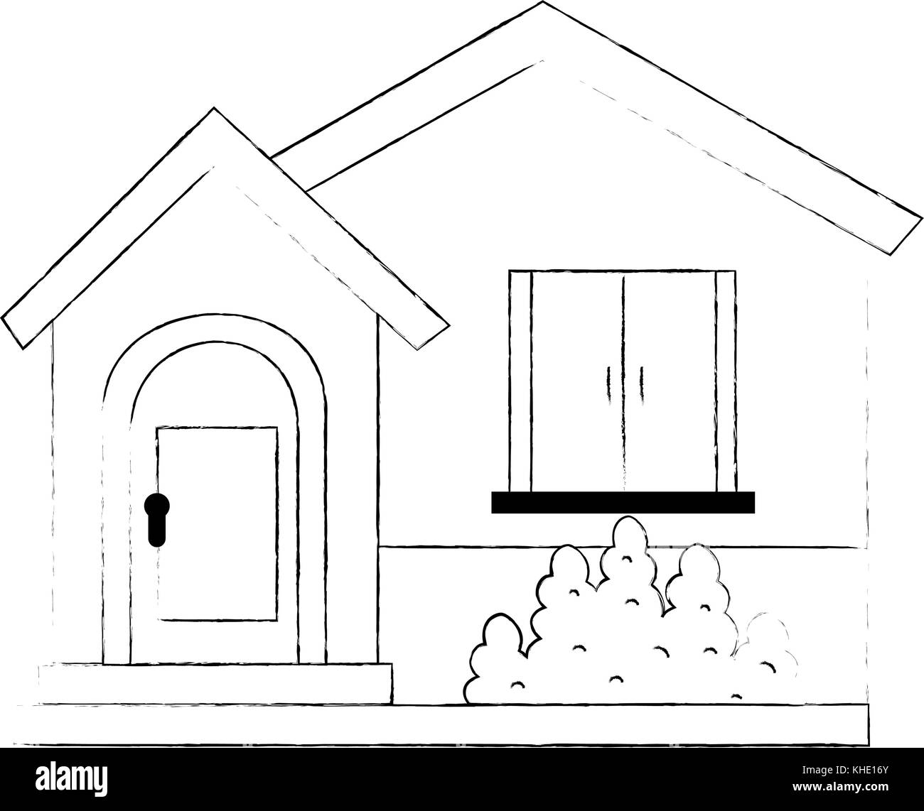 beautiful front of house vector illustration design Stock Vector Image ...