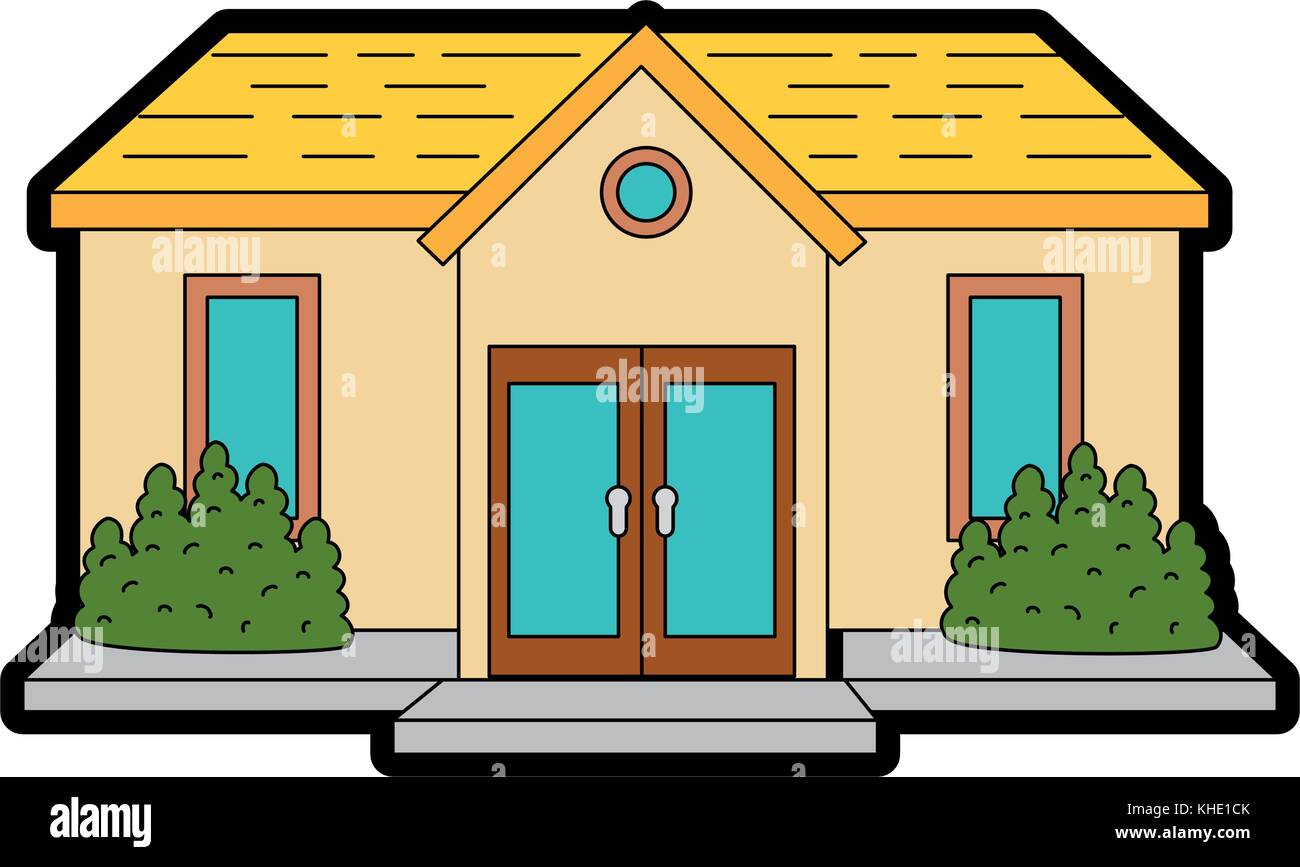 beautiful front of house vector illustration design Stock Vector Image ...