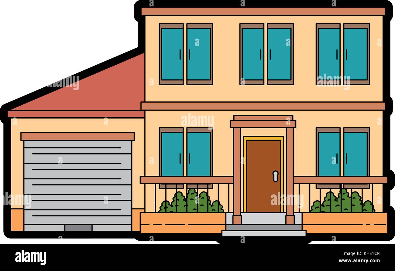 beautiful front of house vector illustration design Stock Vector Image ...