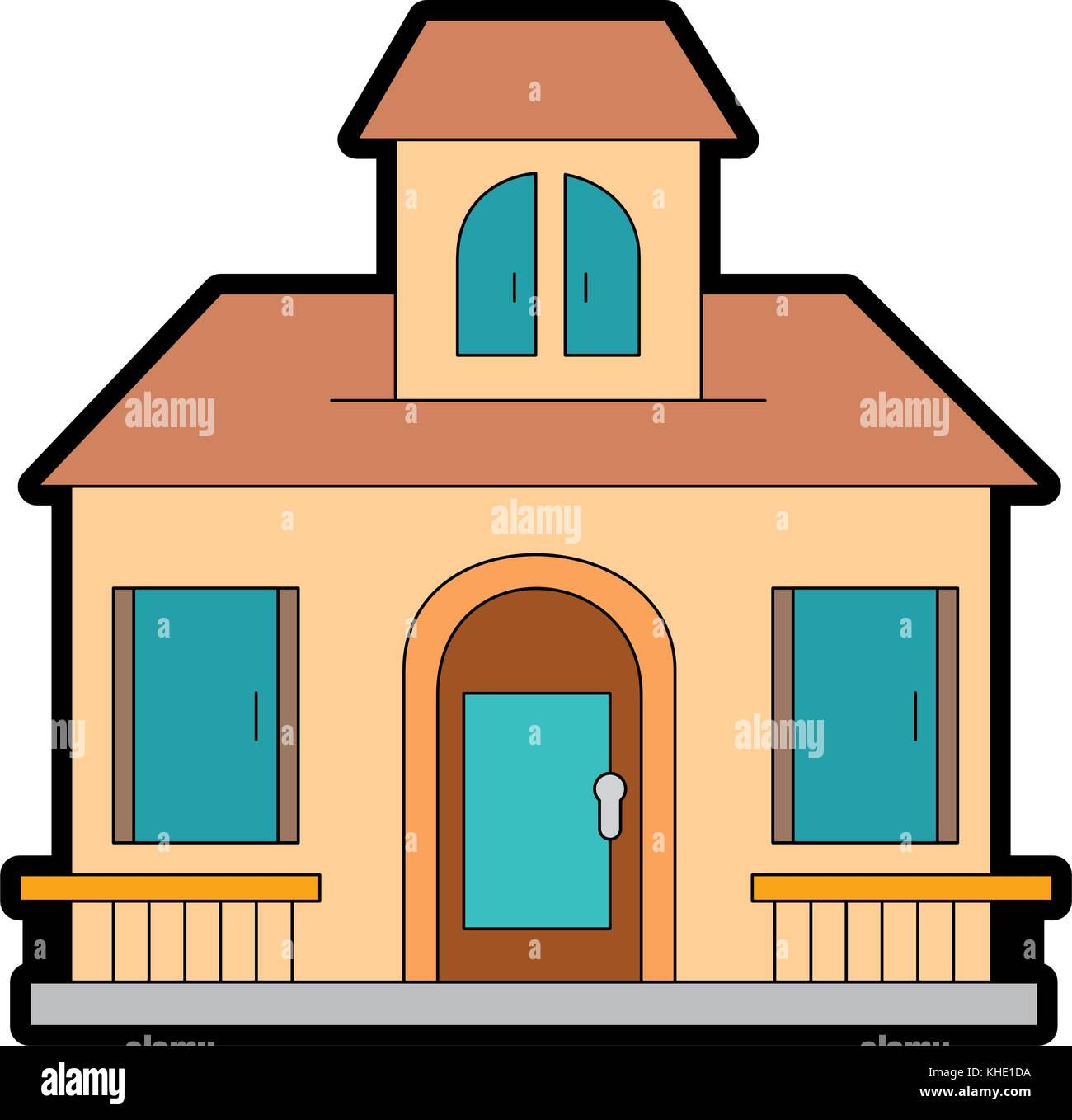 beautiful front of house vector illustration design Stock Vector Image ...