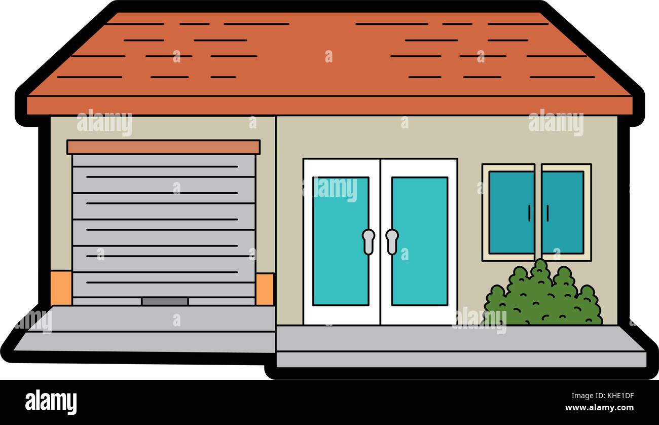 beautiful front of house vector illustration design Stock Vector Image ...