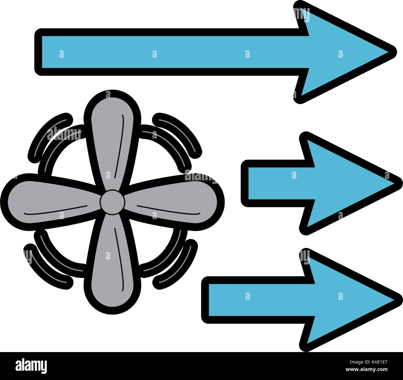 fan with arrows isolated icon vector illustration design Stock Vector ...