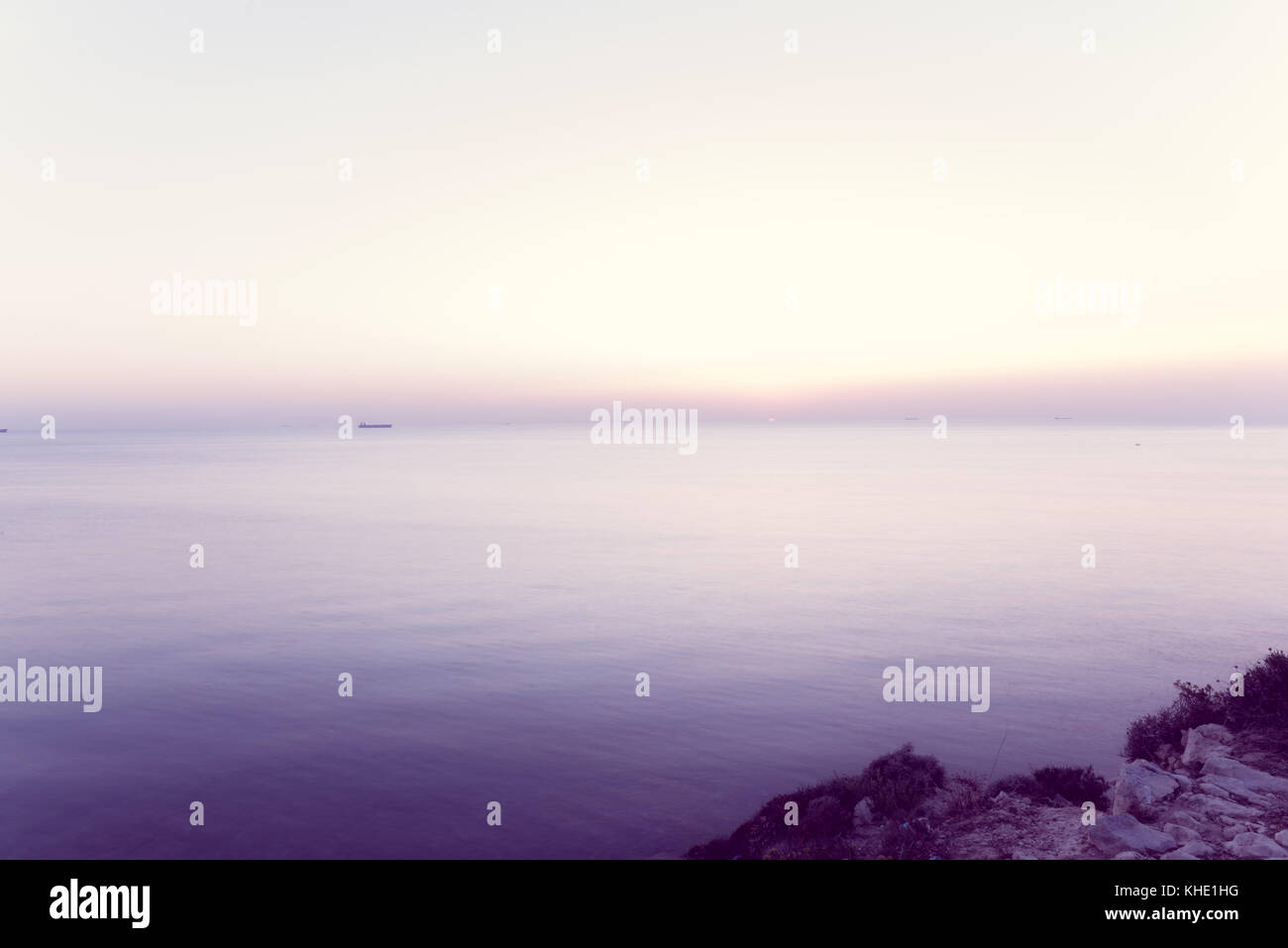 Sunset view over sea Stock Photo - Alamy