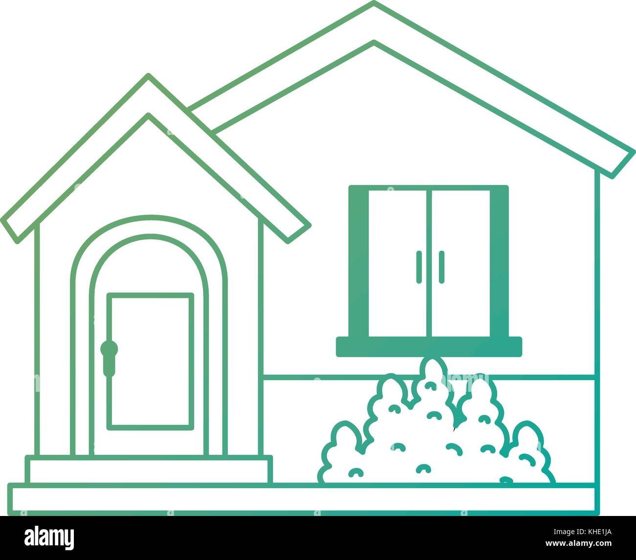 beautiful front of house vector illustration design Stock Vector Image ...