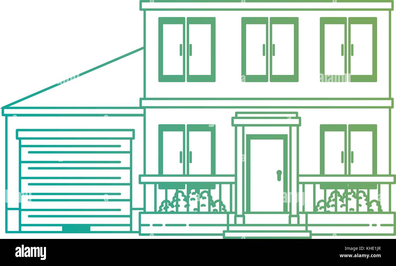 beautiful front of house vector illustration design Stock Vector Image ...