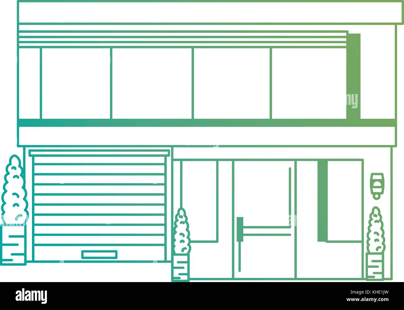 beautiful front of house vector illustration design Stock Vector Image ...