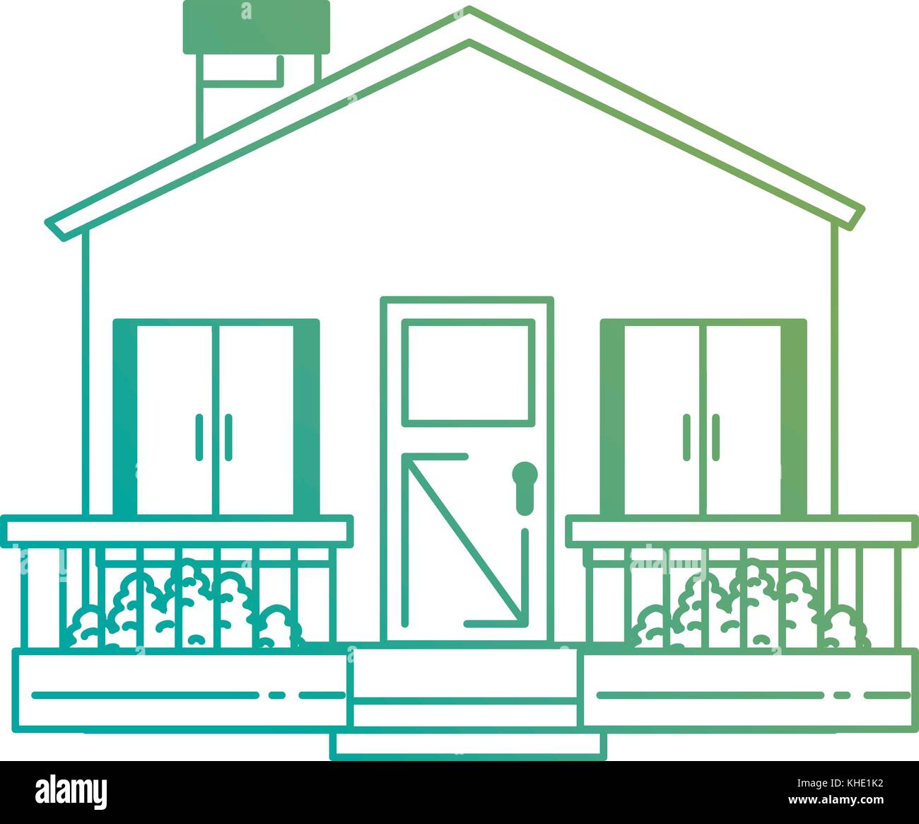 beautiful front of house vector illustration design Stock Vector Image ...