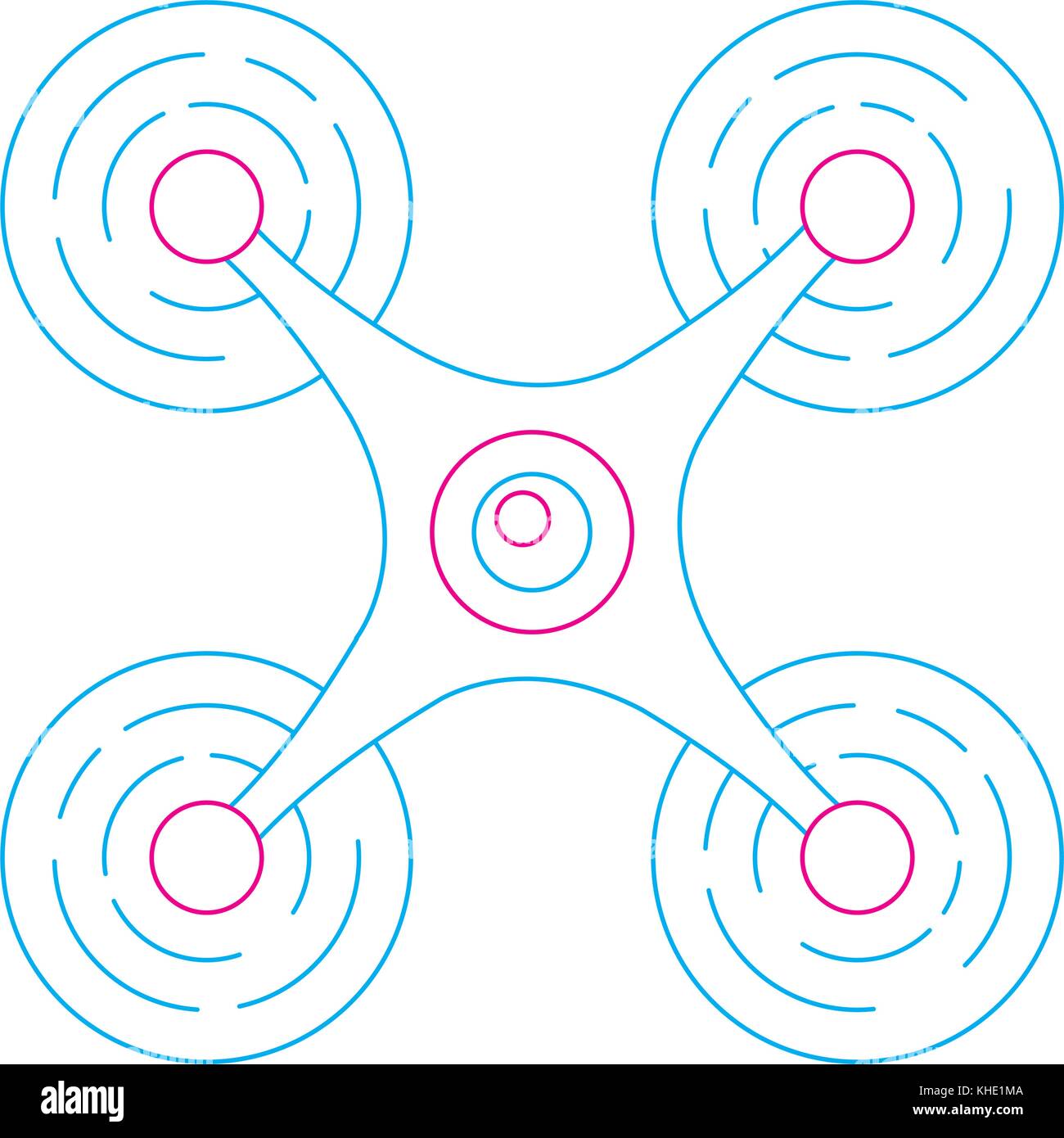 modern quadcopter drone with camera top view Stock Vector Image & Art ...
