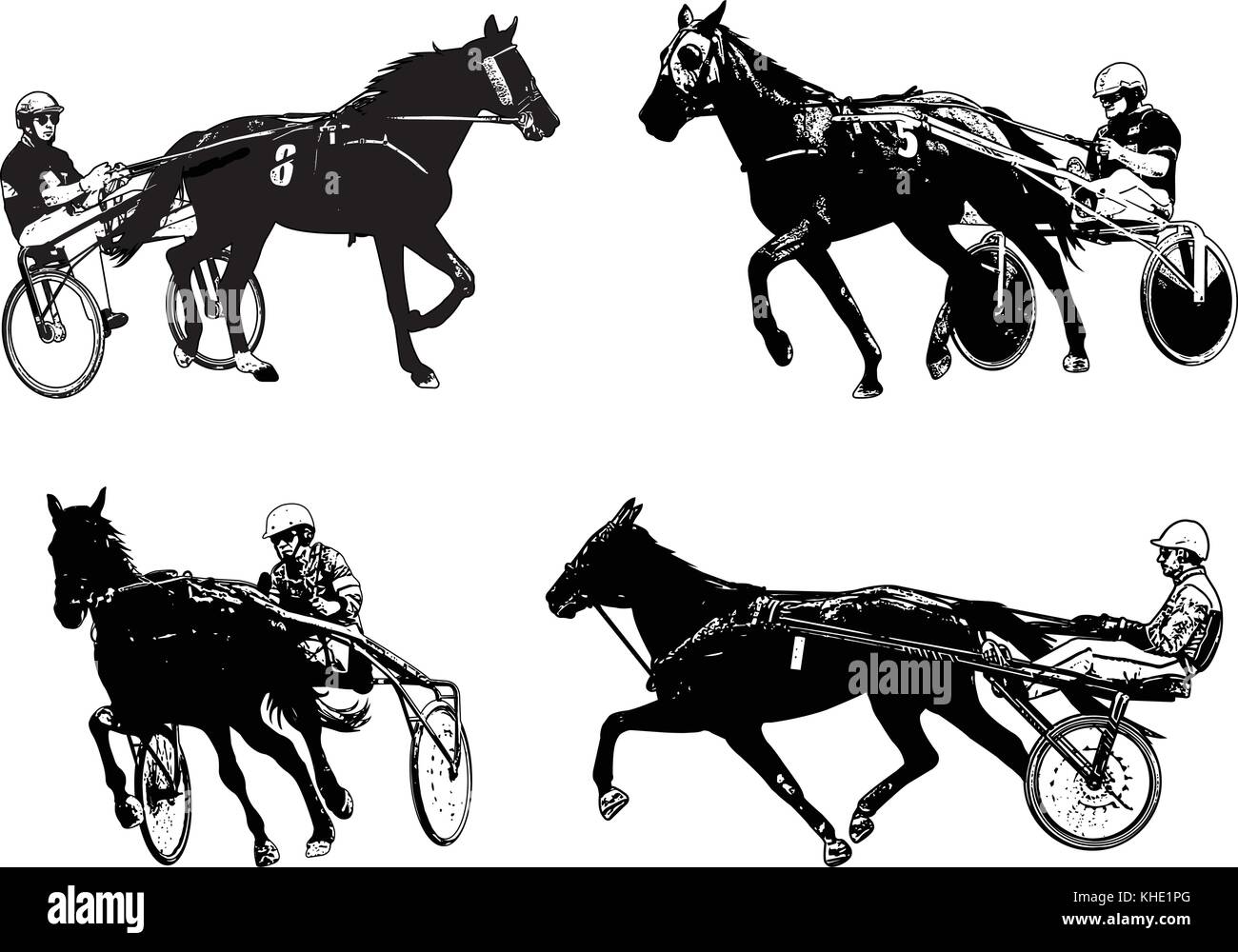 Trotters race sketch illustration - vector Stock Vector Image & Art - Alamy