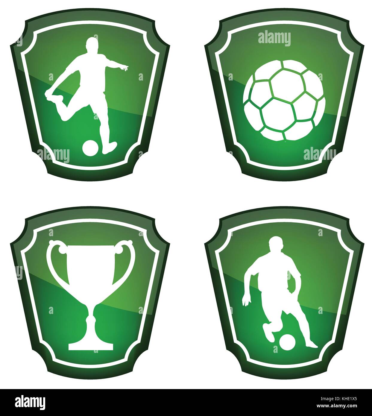 glossy soccer icons - vector Stock Vector Image & Art - Alamy