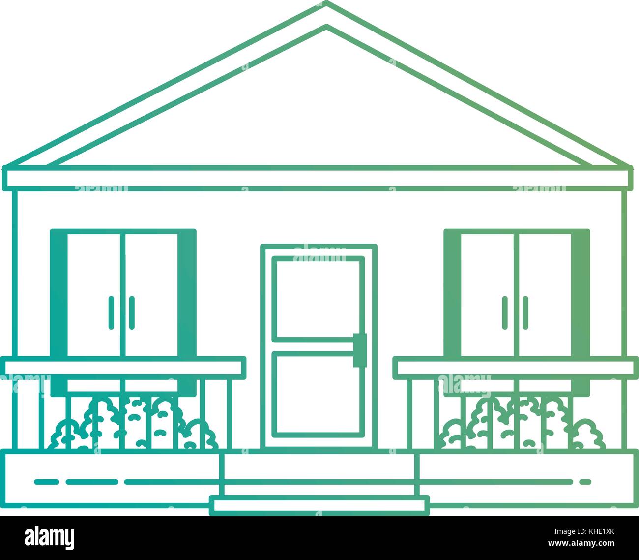 beautiful front of house vector illustration design Stock Vector Image ...