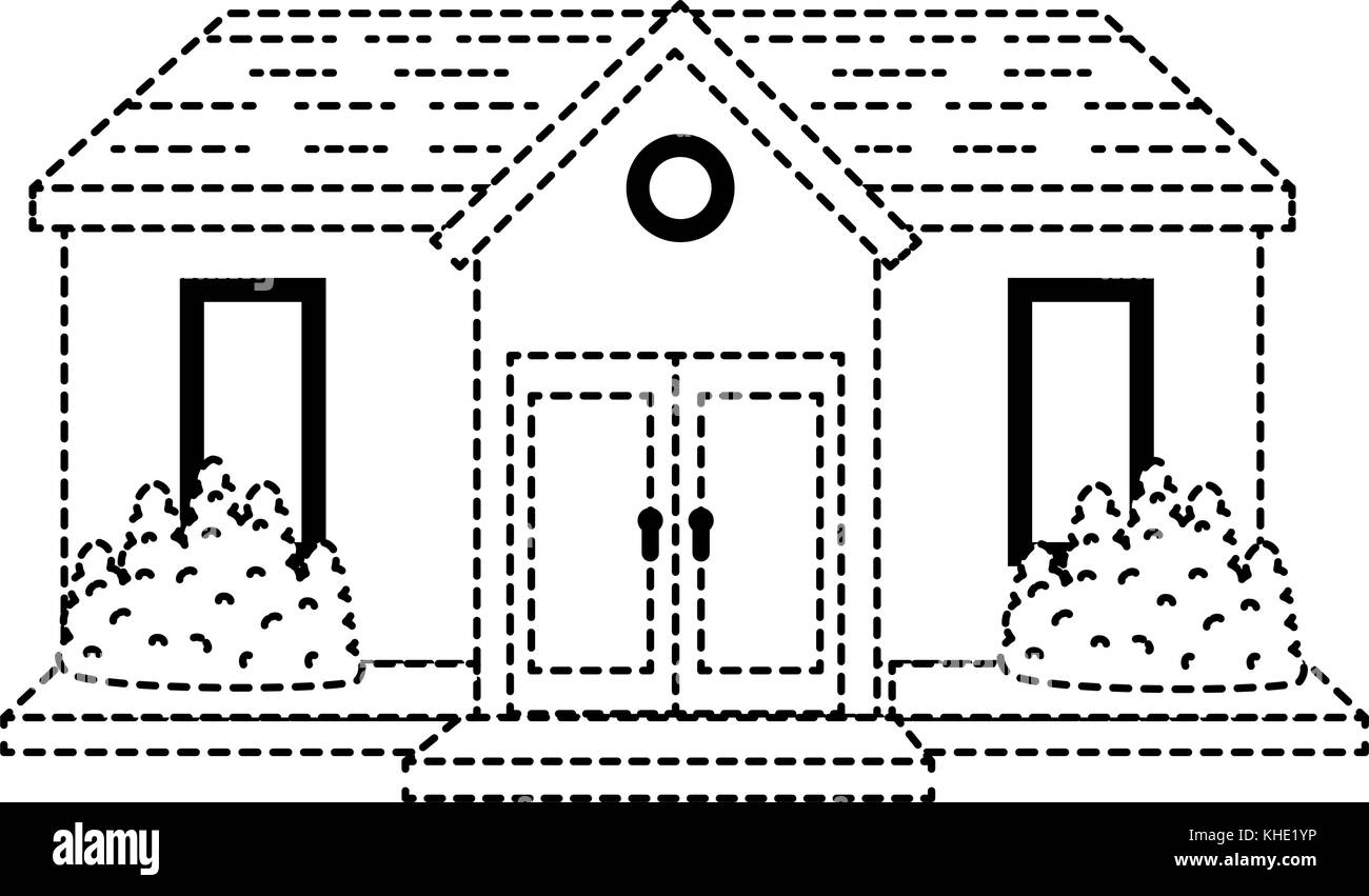 beautiful front of house vector illustration design Stock Vector Image ...