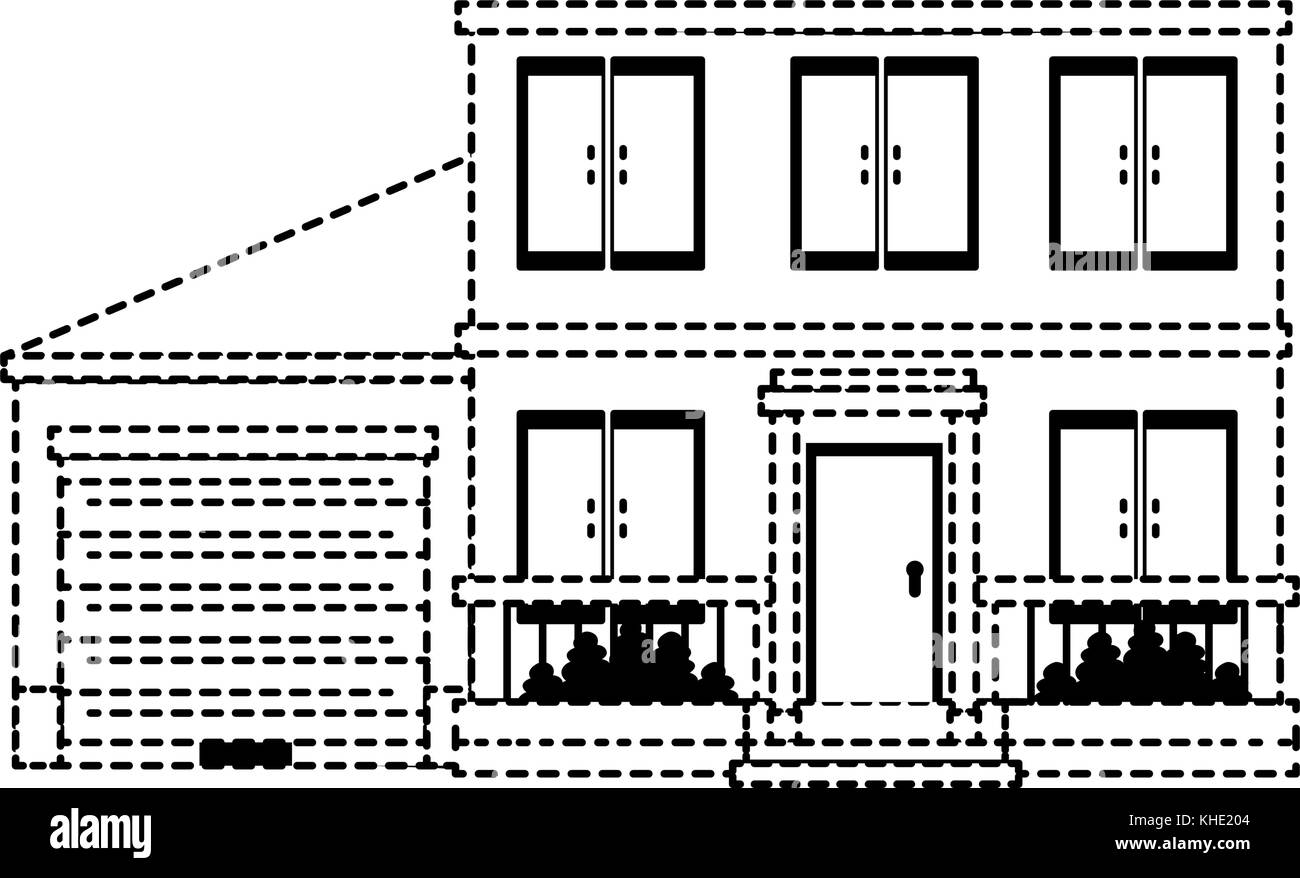 beautiful front of house vector illustration design Stock Vector Image ...