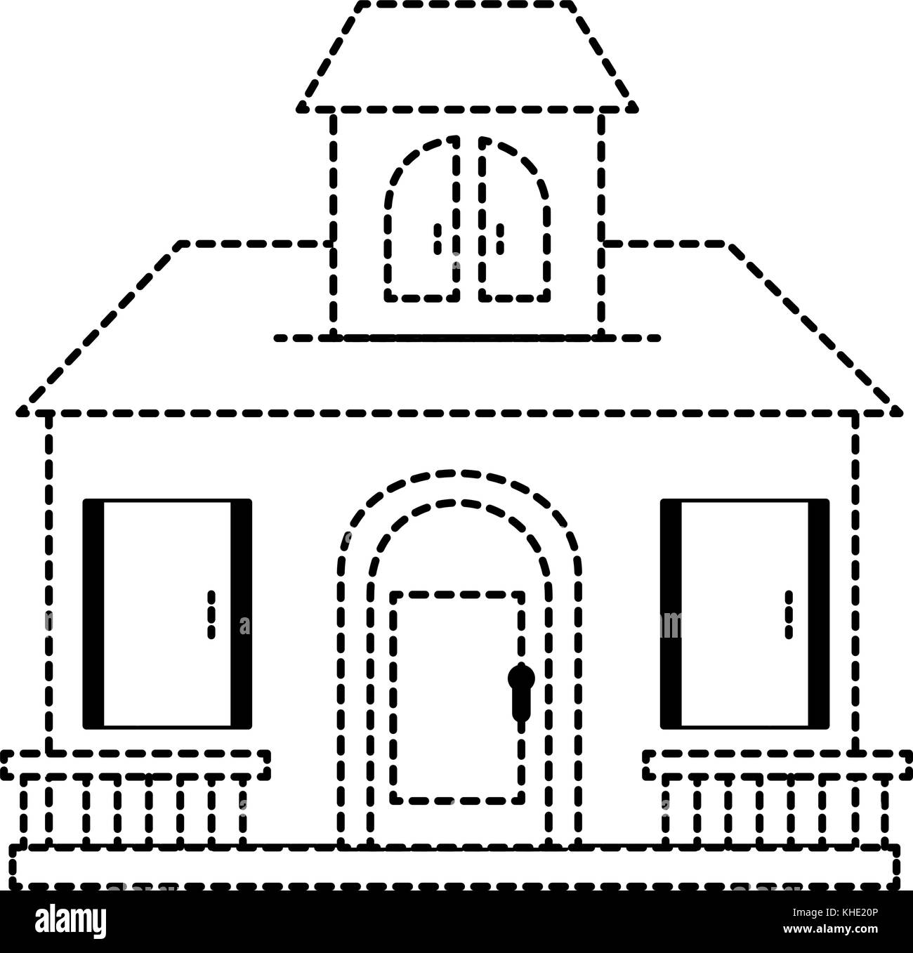 beautiful front of house vector illustration design Stock Vector Image ...