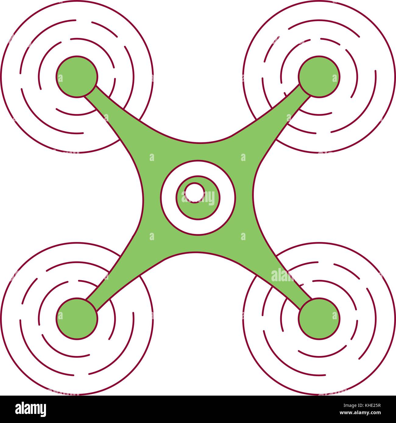 modern quadcopter drone with camera top view Stock Vector Image & Art ...