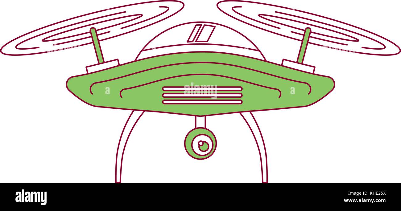 drone aerial camera remote propeller device Stock Vector Image & Art ...