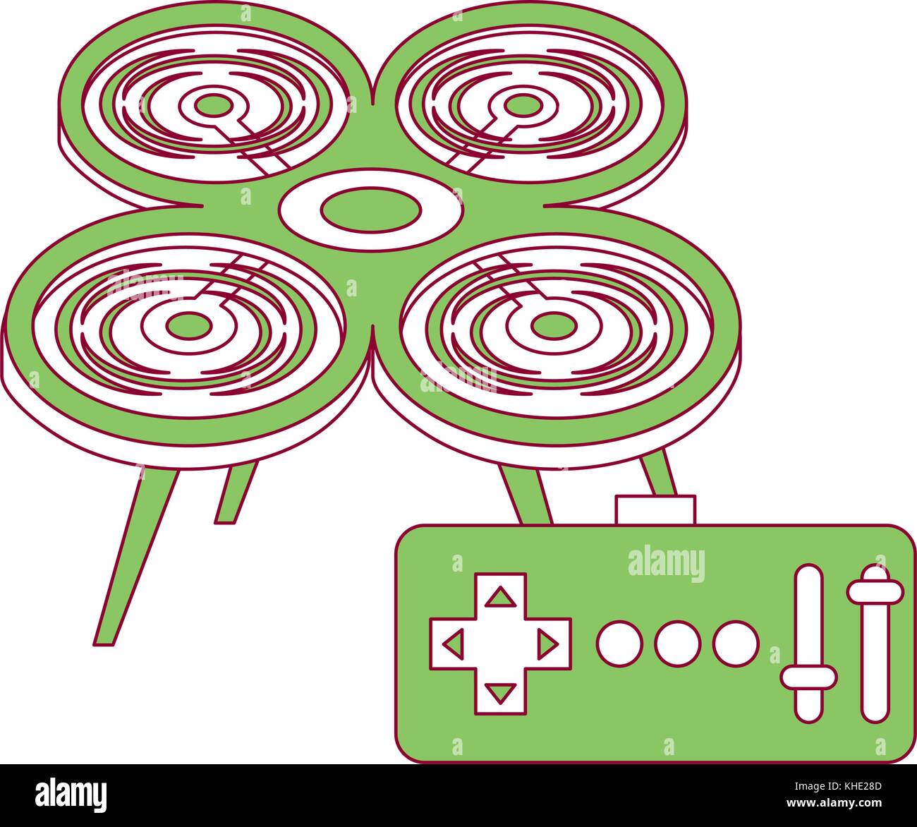 drone with remote control device technologies design Stock Vector Image ...