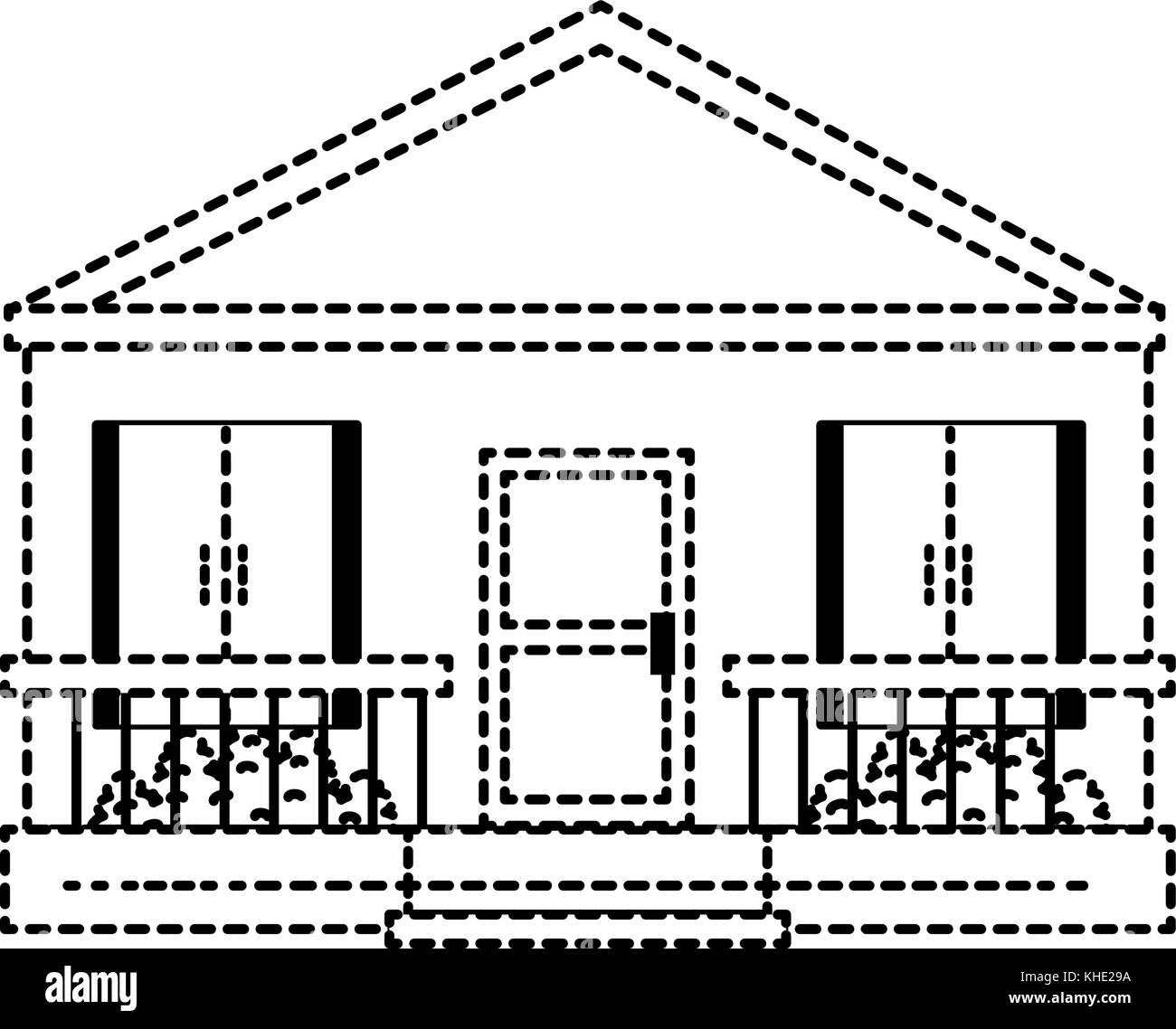 beautiful front of house vector illustration design Stock Vector Image ...