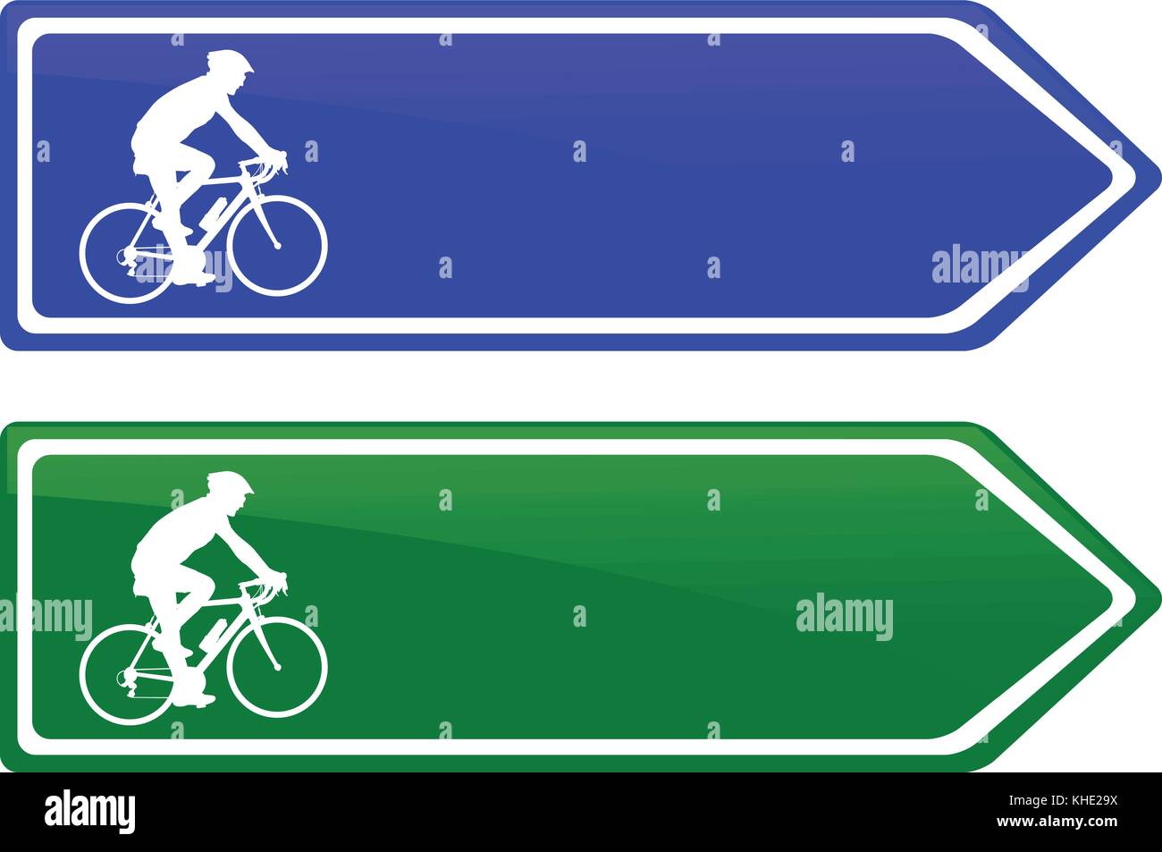 cycle lane direction signboard - vector Stock Vector Image & Art - Alamy