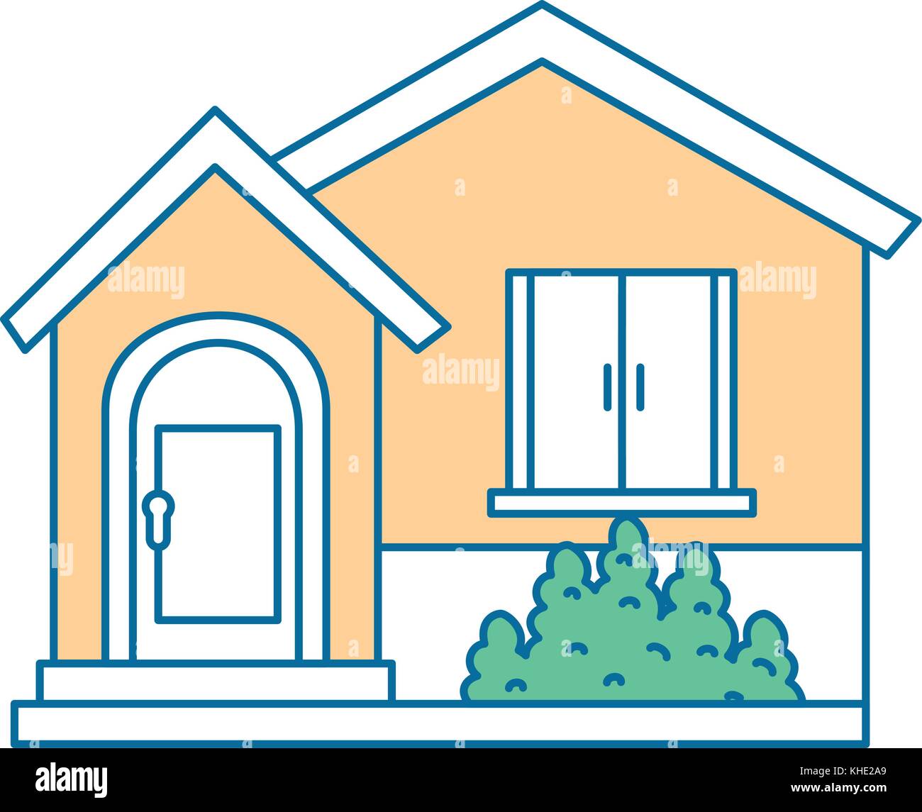 beautiful front of house vector illustration design Stock Vector Image ...