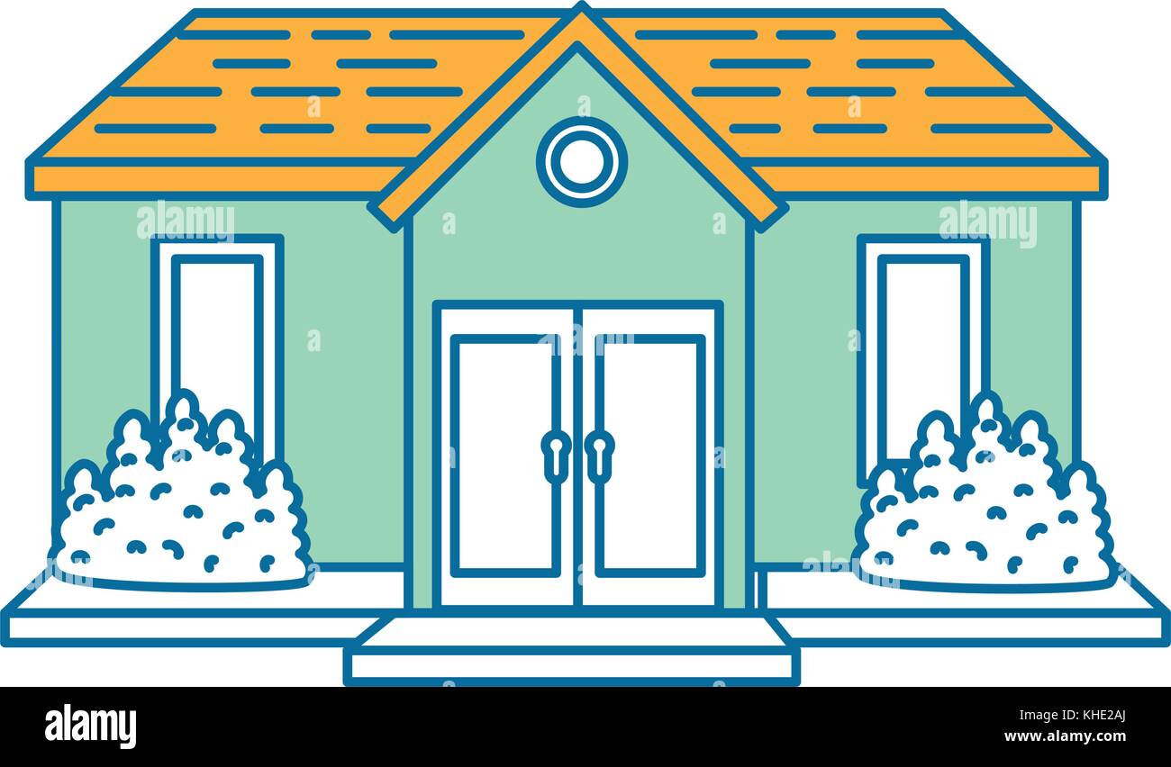 beautiful front of house vector illustration design Stock Vector Image ...