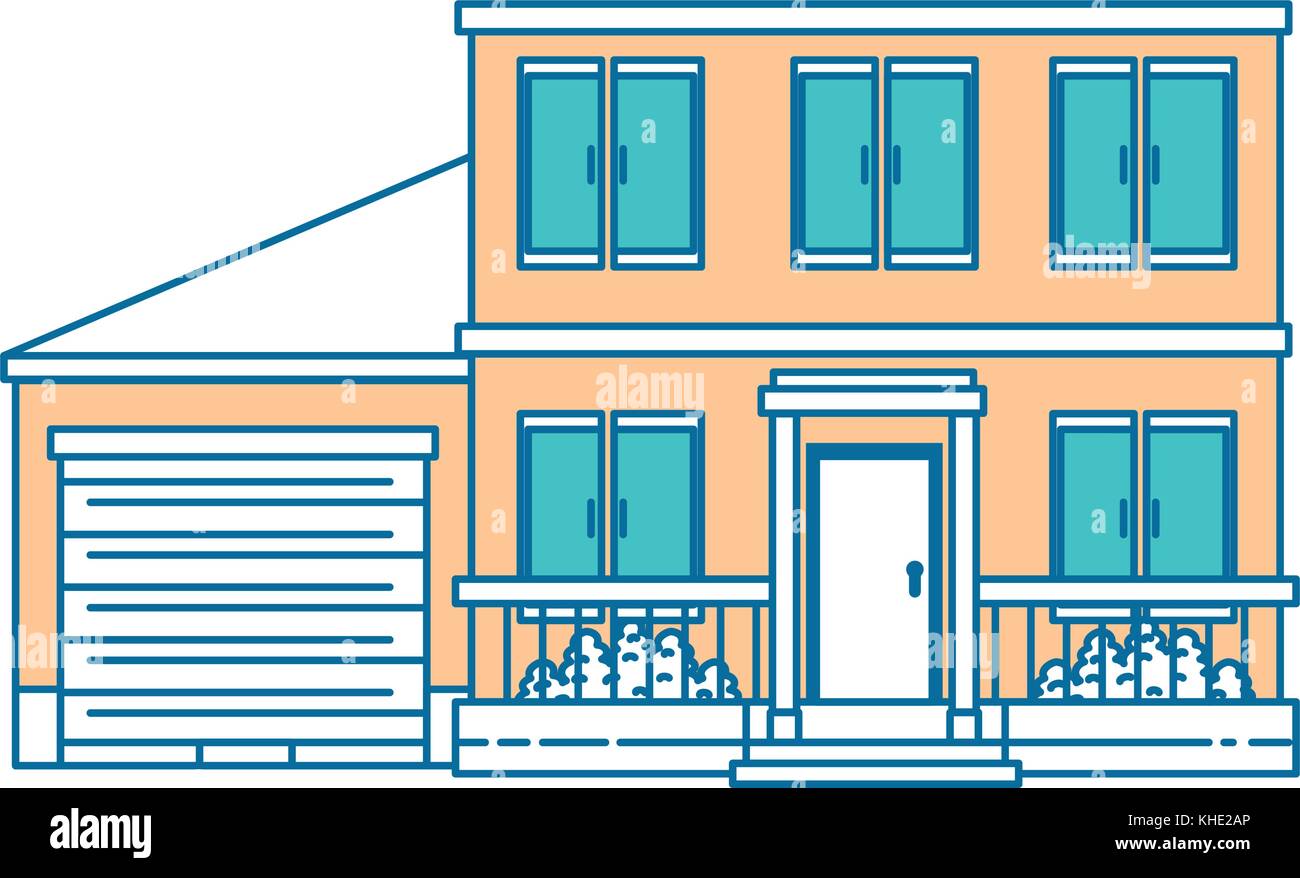 beautiful front of house vector illustration design Stock Vector Image ...