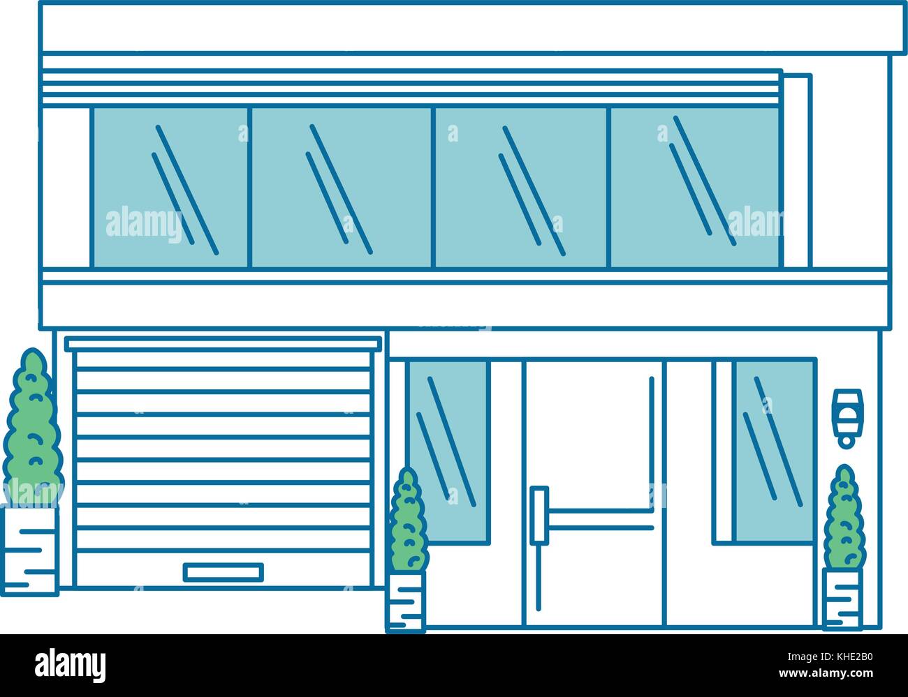 beautiful front of house vector illustration design Stock Vector Image ...