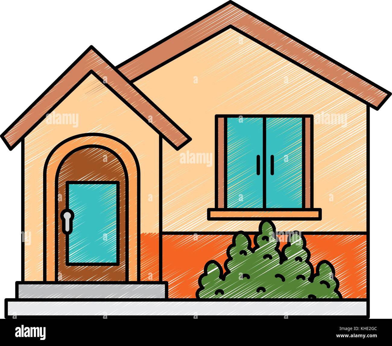 beautiful front of house vector illustration design Stock Vector Image ...