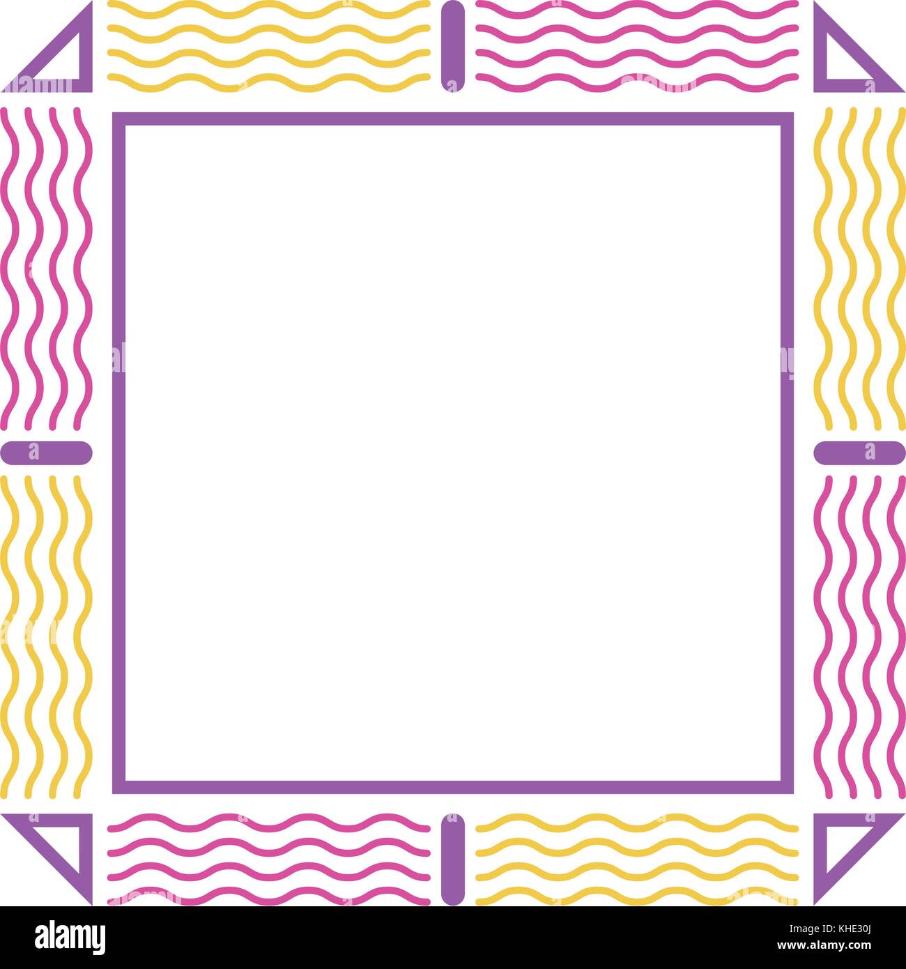 geometric frame square decoration template design Stock Vector Image ...
