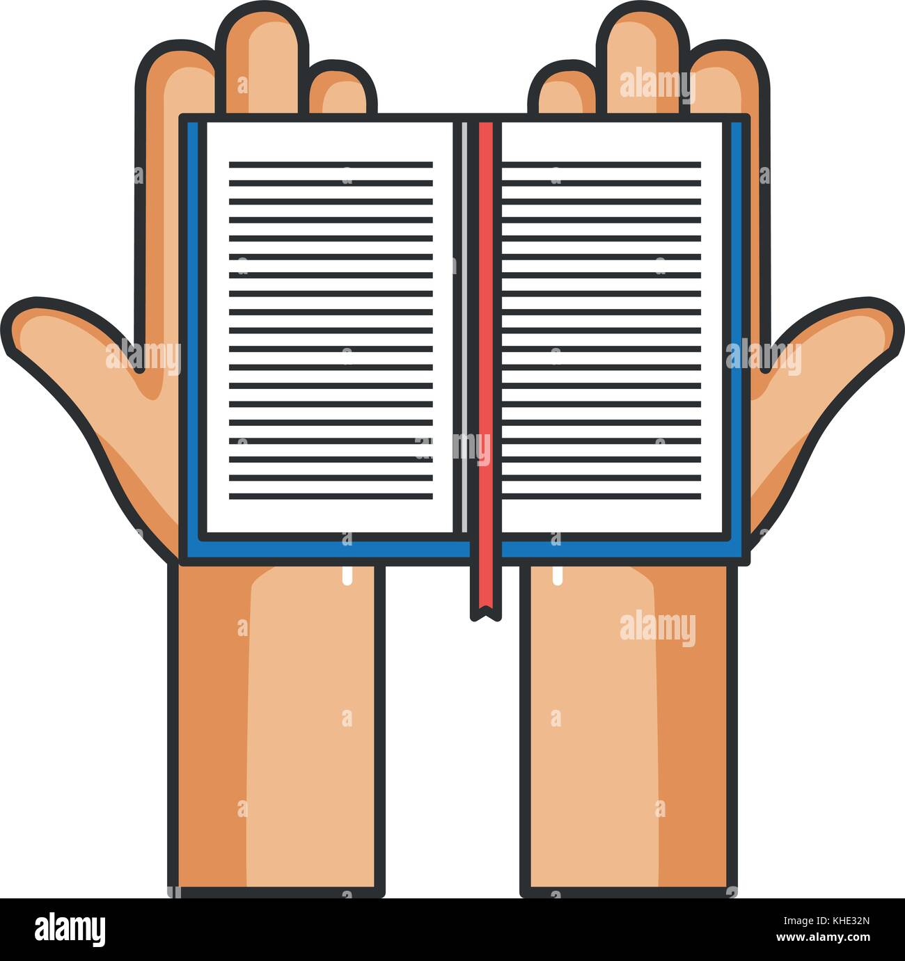 hands reader with text book vector illustration design Stock Vector ...