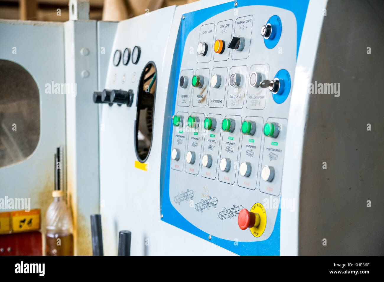 Modern milling machine at joinery Stock Photo - Alamy