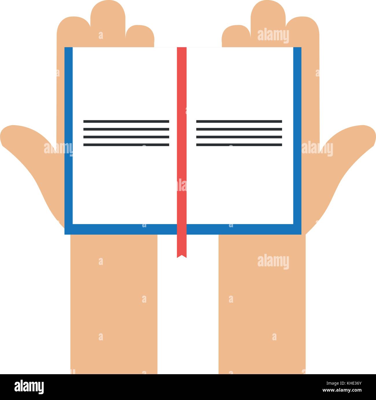 hands reader with text book vector illustration design Stock Vector ...