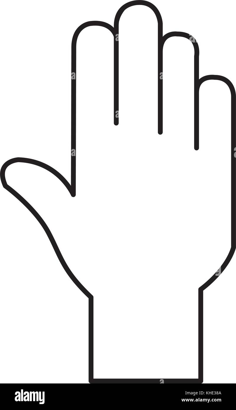 hand stop isolated icon vector illustration design Stock Vector Image ...