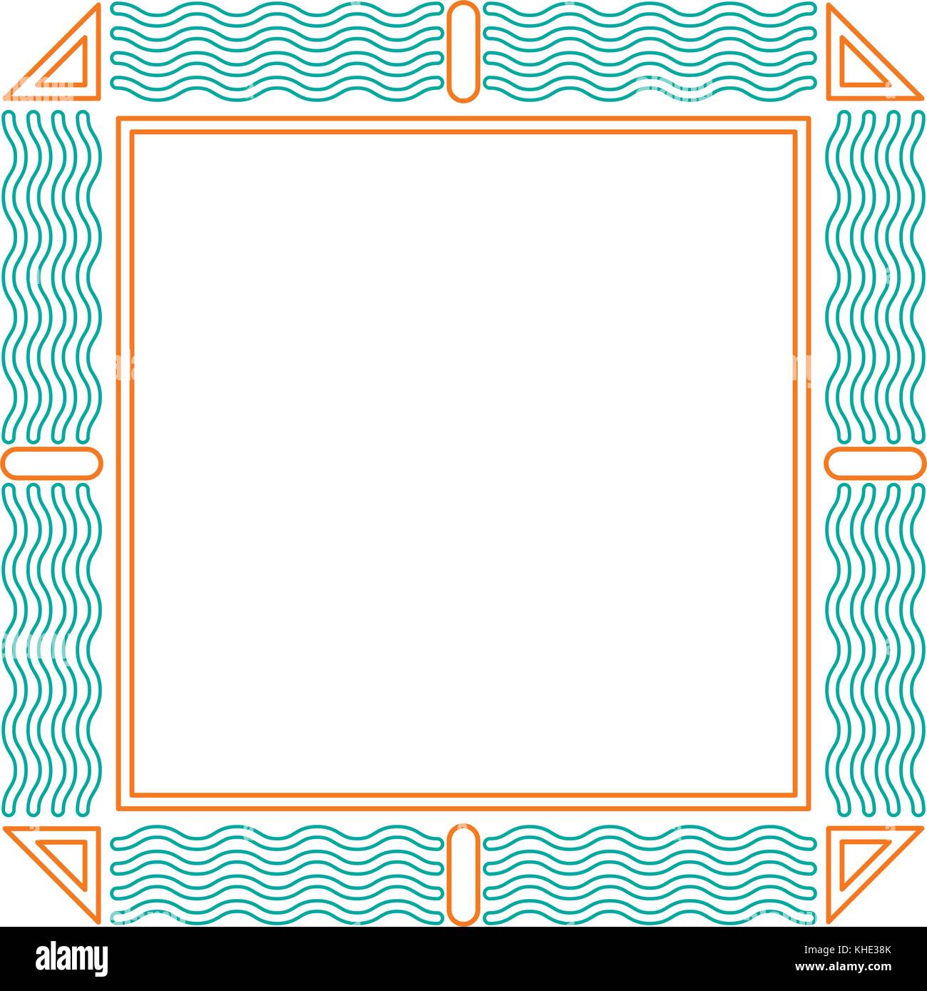 geometric frame square decoration template design Stock Vector Image ...