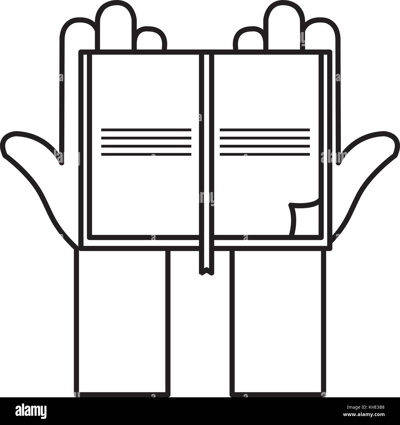 hands reader with text book vector illustration design Stock Vector ...