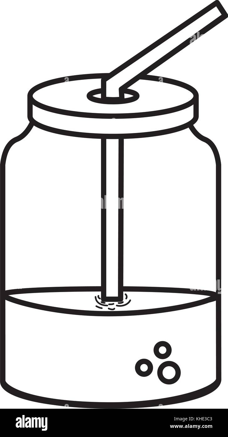 mason jar with beverage vector illustration design Stock Vector Image ...