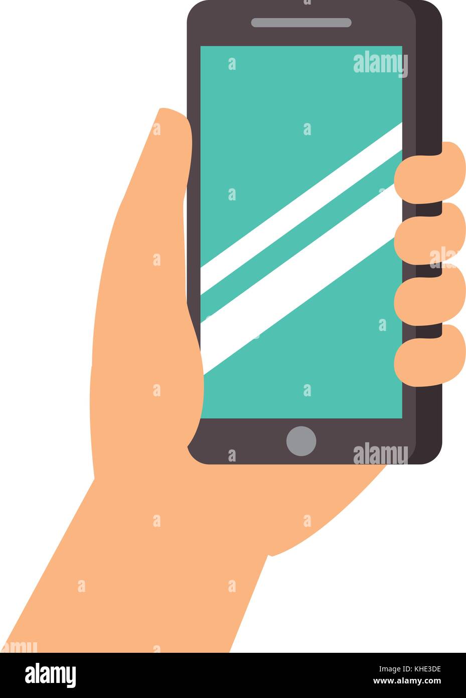 hand holding smartphone digital technology Stock Vector Image & Art - Alamy