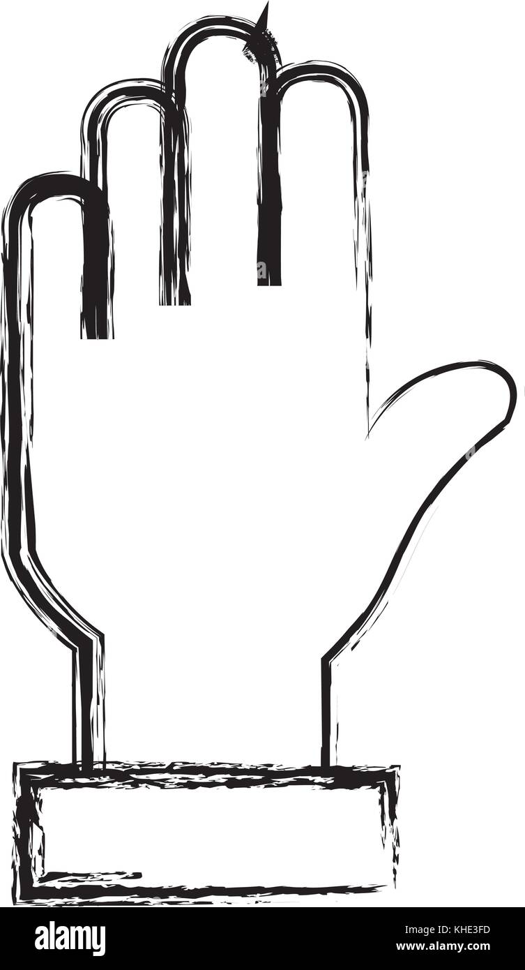 hand stop isolated icon vector illustration design Stock Vector Image ...