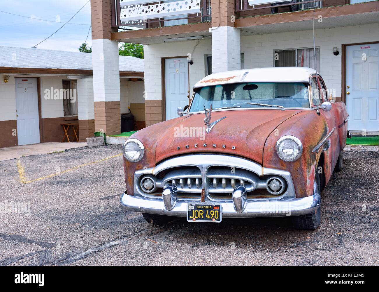Seligman, Arizona, Usa Ð July 24, 2017: Rusty abandoned Packard car in ...