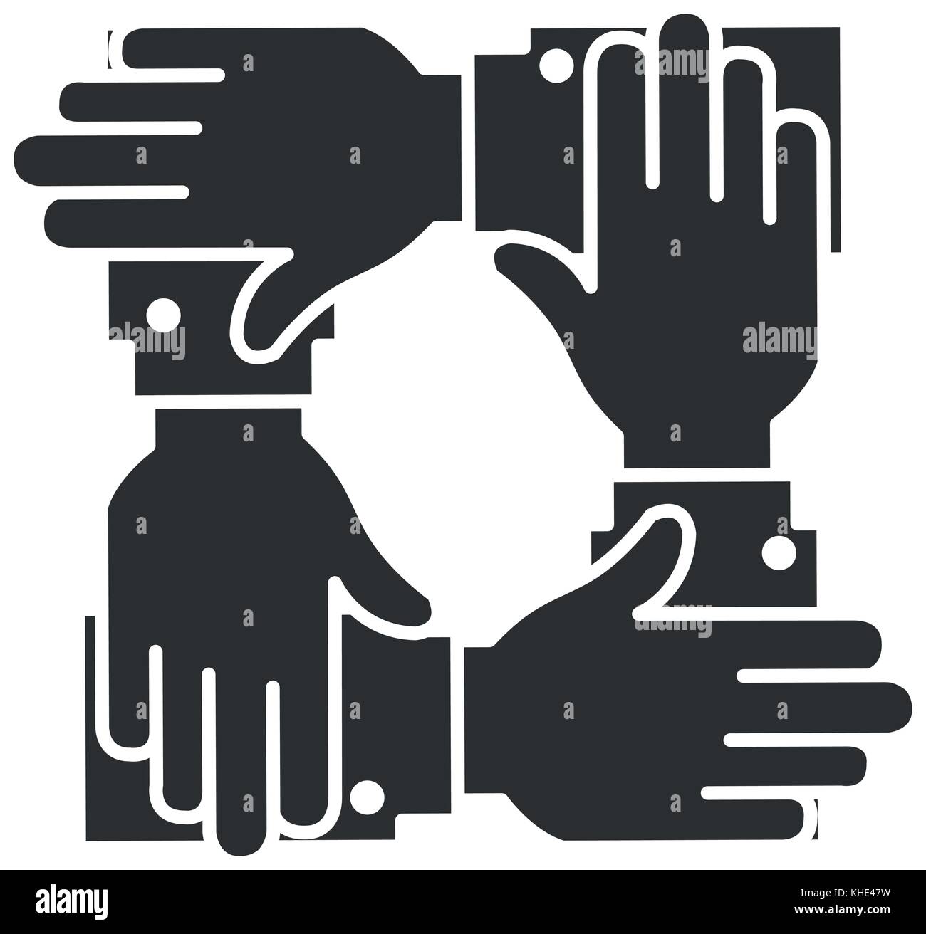 businesspeople hands teamwork icon Stock Vector Image & Art - Alamy