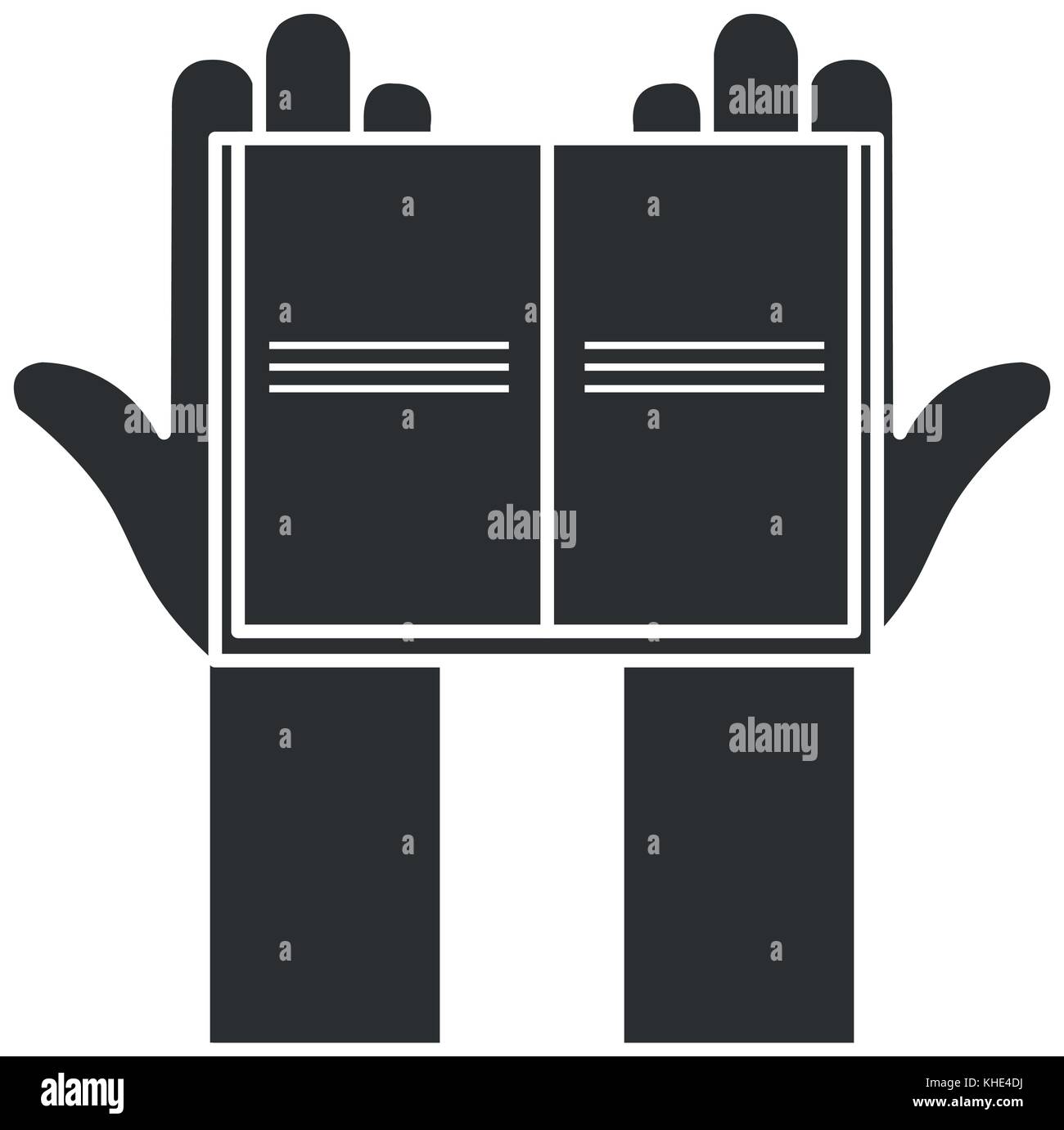 hands reader with text book Stock Vector Image & Art - Alamy