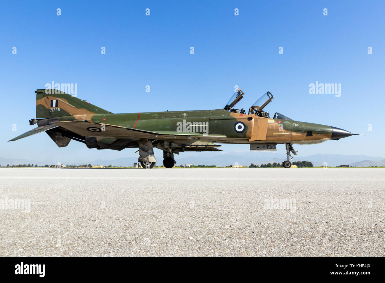 LARISSA, GREECE - MAY 4, 2017: Greek Air Force RF-4E Phantom II fighter ...