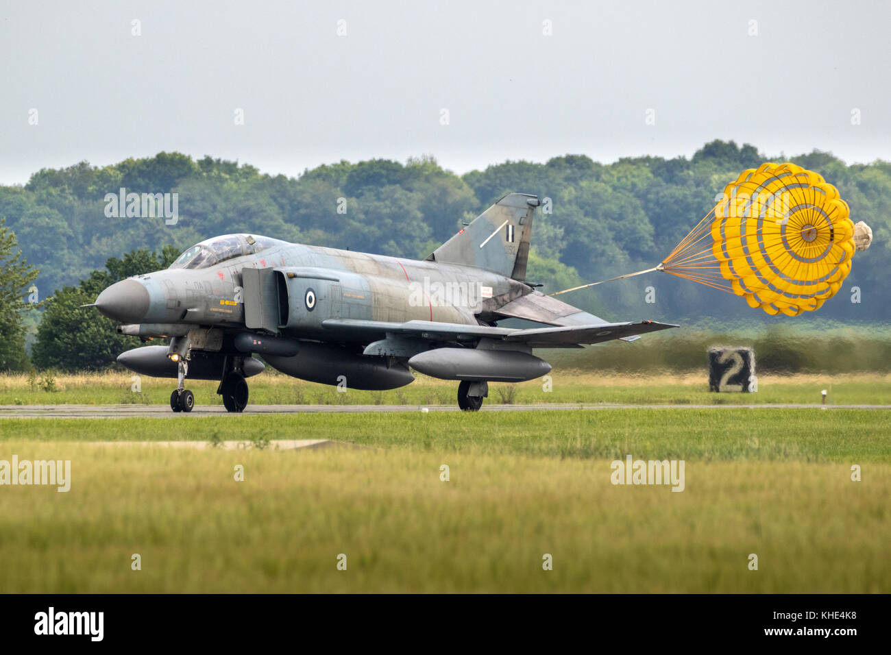 FLORENNES, BELGIUM - JUN 15, 2017: Greek Air Force F-4 Phantom fighter ...