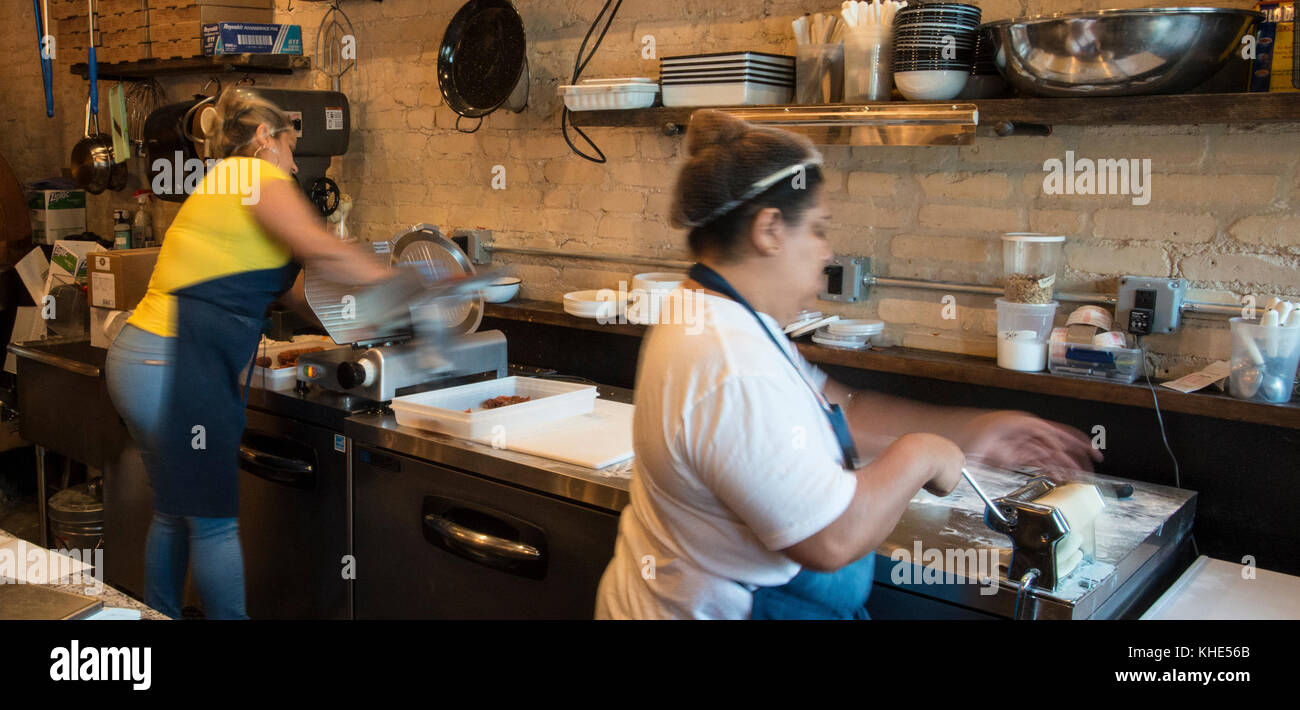 Timber Pizza Company staff are continuously busy and moving as they ...