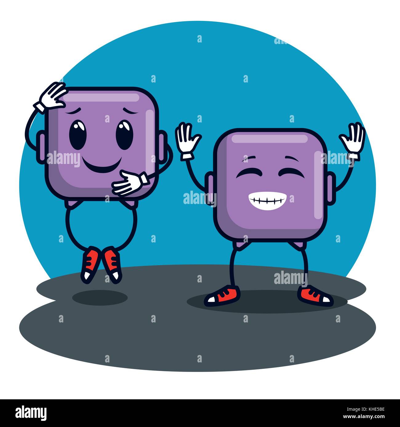 Icons smiley emotion faces vector Cut Out Stock Images & Pictures - Alamy