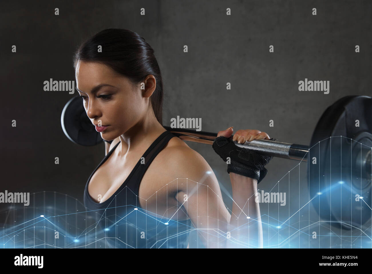 Athletic people flexing back muscles hi-res stock photography and ...