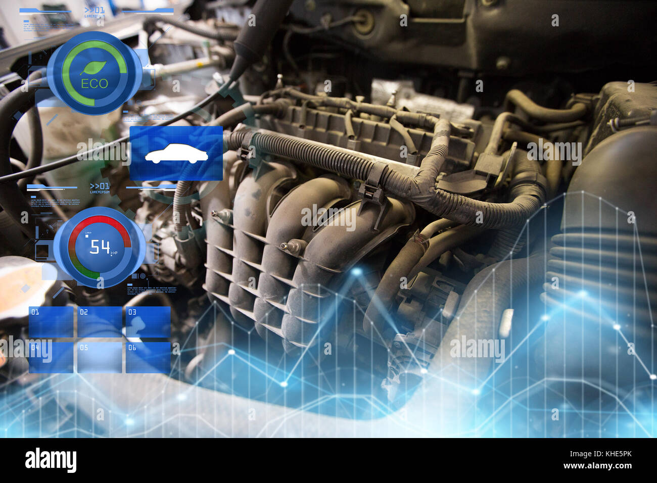 car engine close up Stock Photo - Alamy