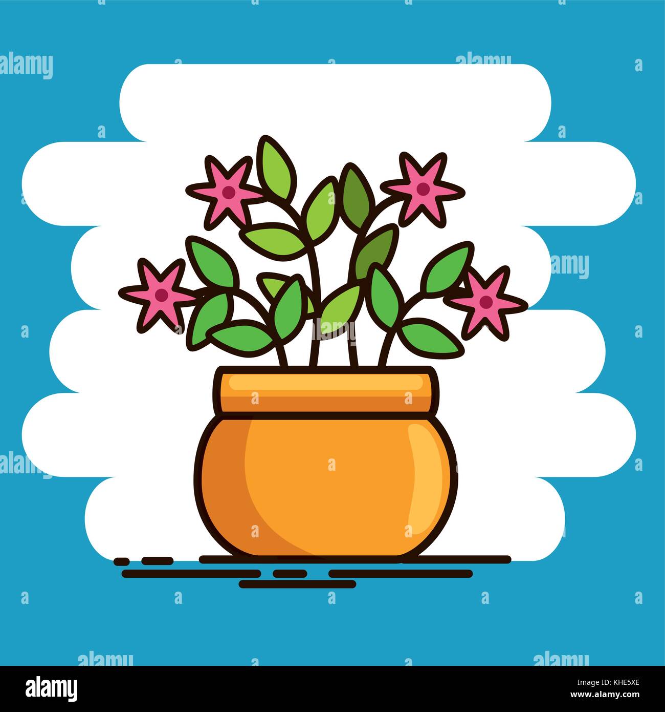 cute beautiful house plants cartoons Stock Vector Image & Art - Alamy